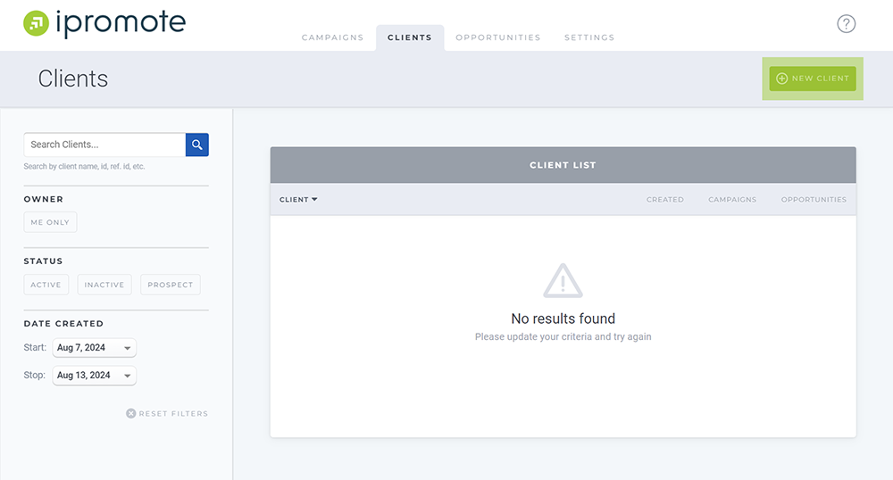Manage a client – Help Center